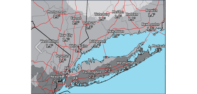 NWS: Light snow expected to cause messy morning commute - The Suffolk ...