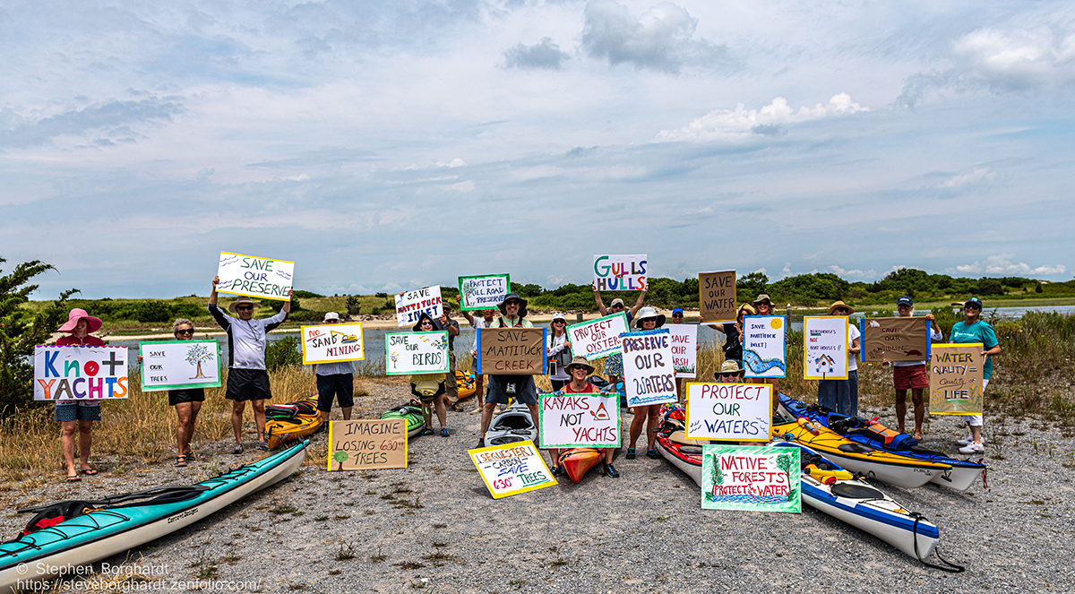 Kayaks paddle in Mattituck Creek in protest of proposed yacht storage ...